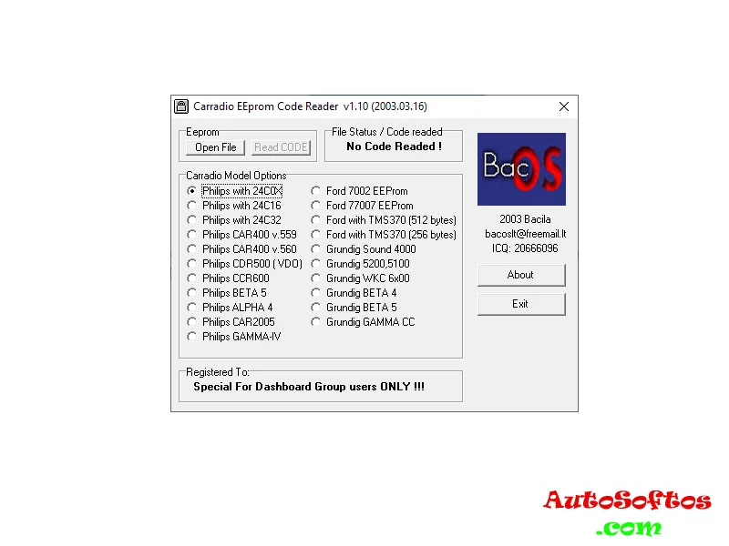 Philips carradio EEprom Code Reader 1.10 » AutoSoftos.com Автомобильный ПОРТАЛ – программы для ...